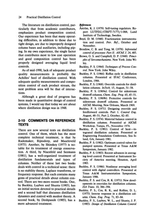 Practical distillation control | PDF