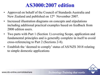 Practical Electrical Wiring Standards - AS 3000:2007 | PPT