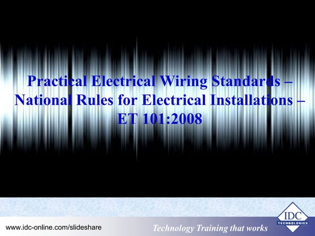 Practical Electrical Wiring Standards - National Rules for Electrical ...