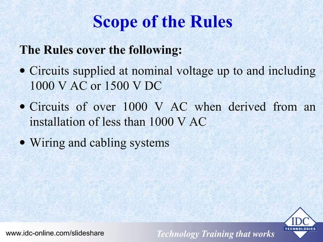Practical Electrical Wiring Standards - National Rules for Electrical ...