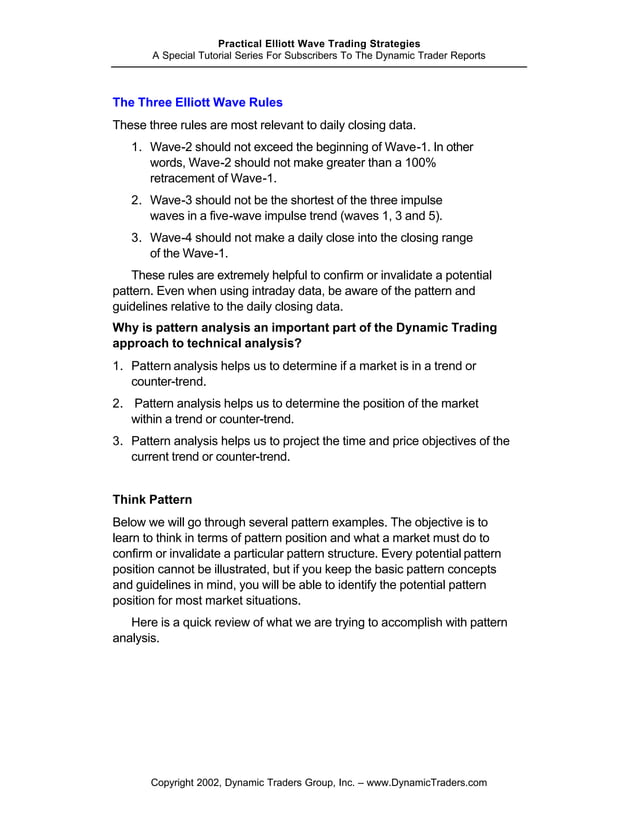 Practical Elliott Wave Trading Strategies | PDF