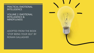 Practical emotional intelligence volume 2 | PPT