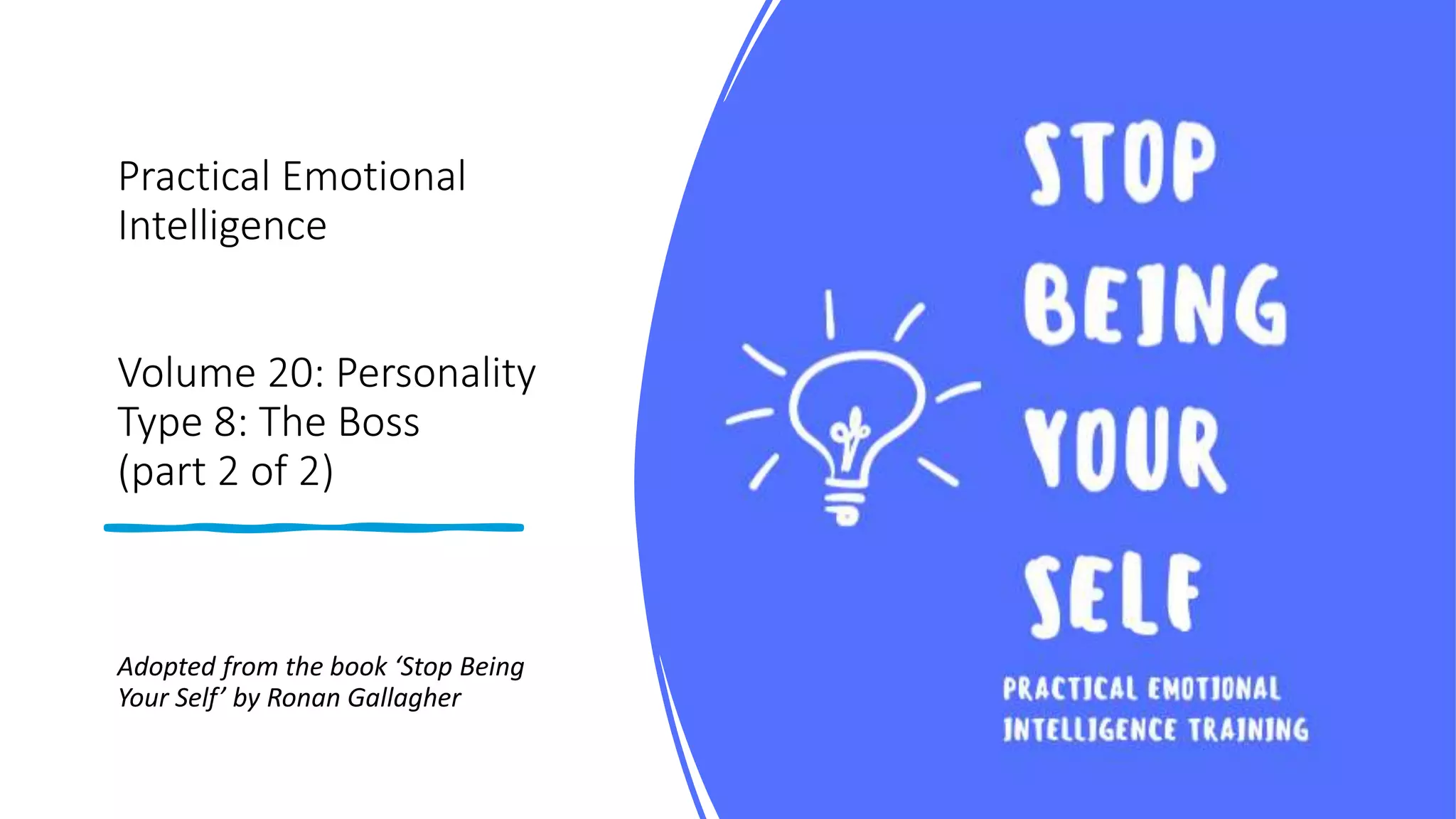 Practical emotional intelligence volume 20 | PPT