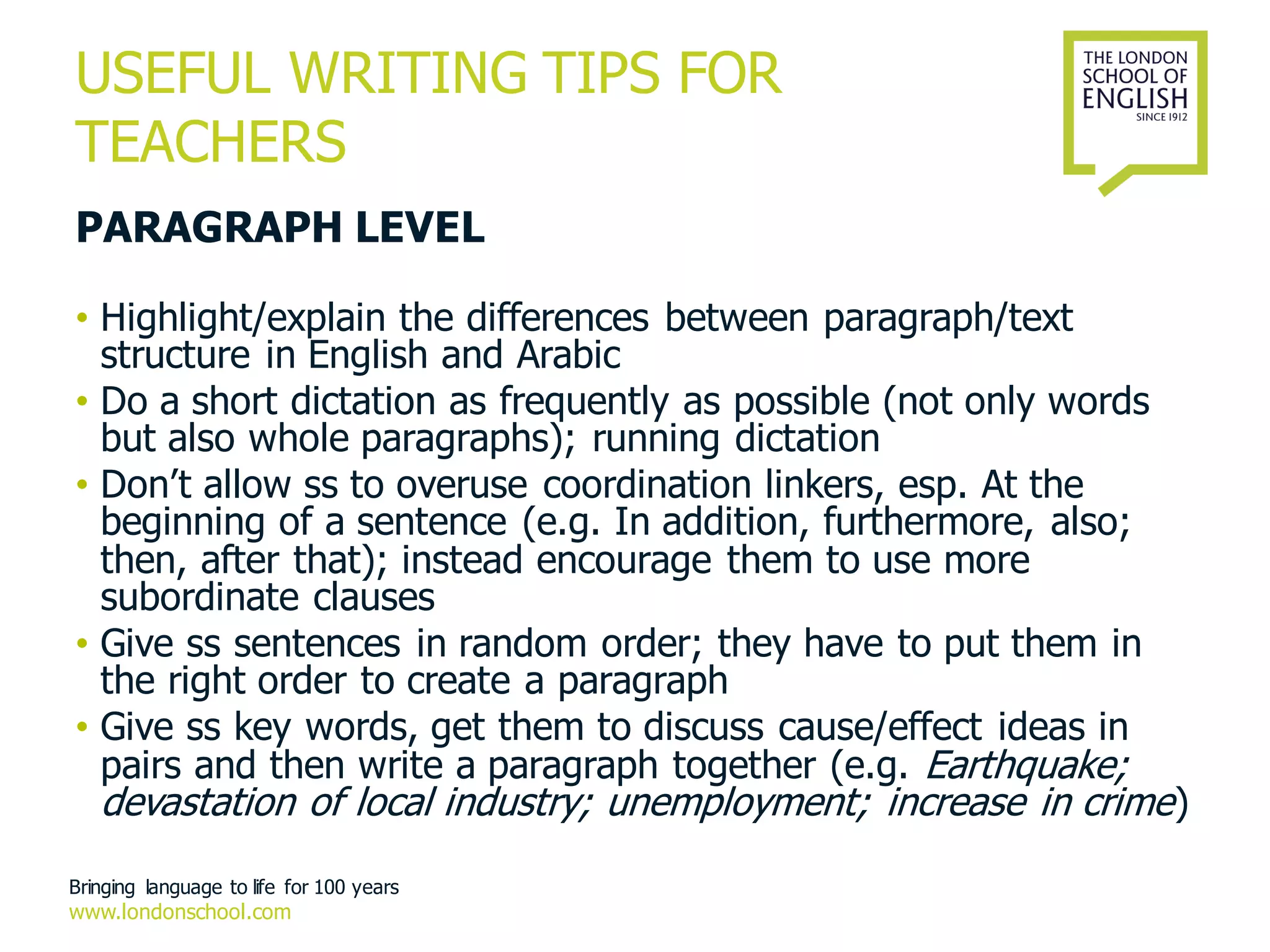 Practical English writing tips for Arabic speakers | PDF