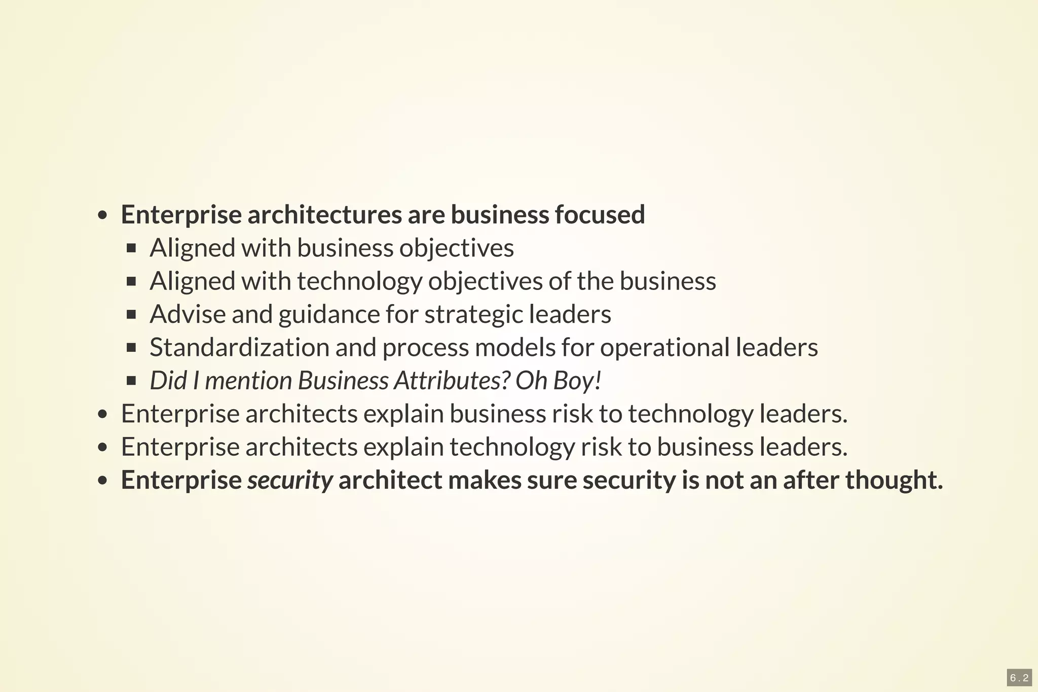 Practical Enterprise Security Architecture Ppt