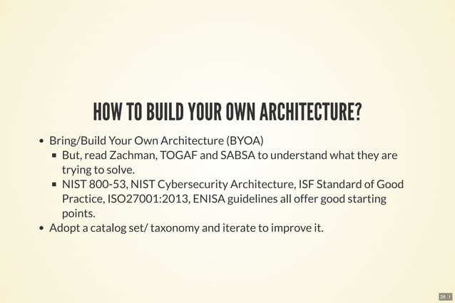 Practical Enterprise Security Architecture | PPT