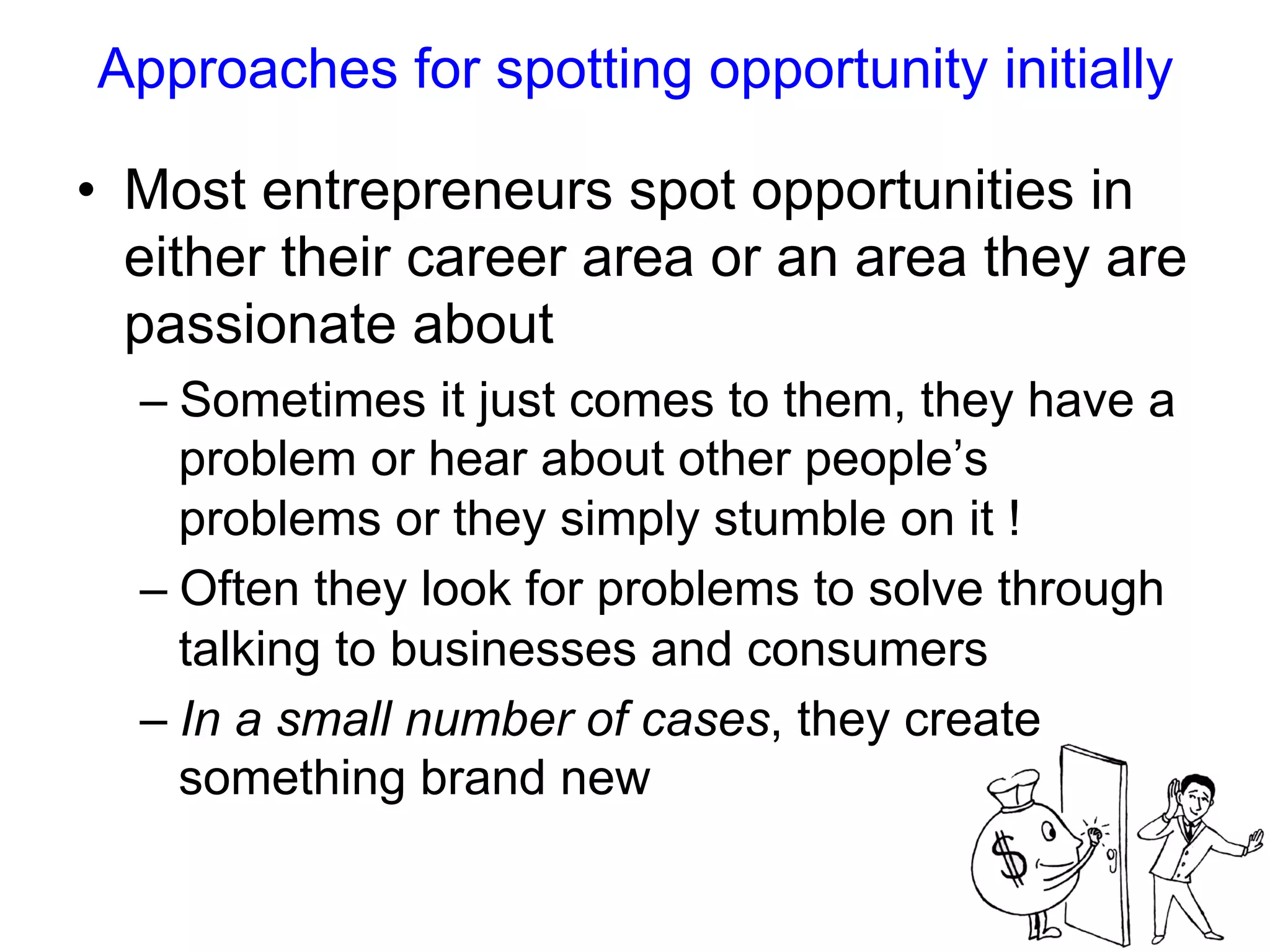 Practical entrepreneurship training part 1 Spotting the Opportunity | PDF