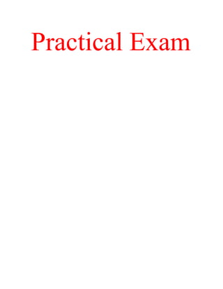 Practical exam | PDF