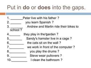 Practical exercises | PPT