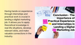 Practical Experience and Internships Key to Landing a Digital Marketing ...