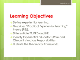 Practical Experiential Learning (PEL) Theory.drjma | PDF | Educational ...