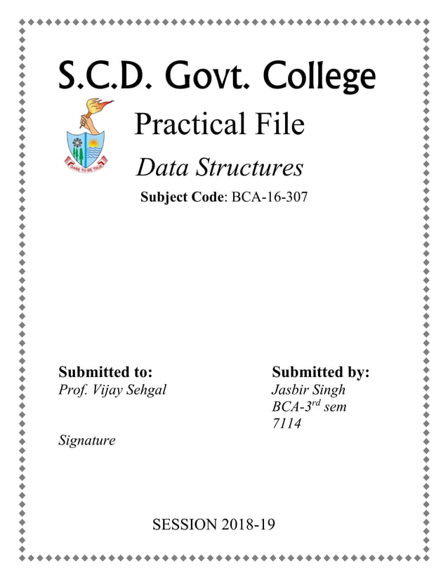 Data Structures Practical File Pdf Programming Languages Computing