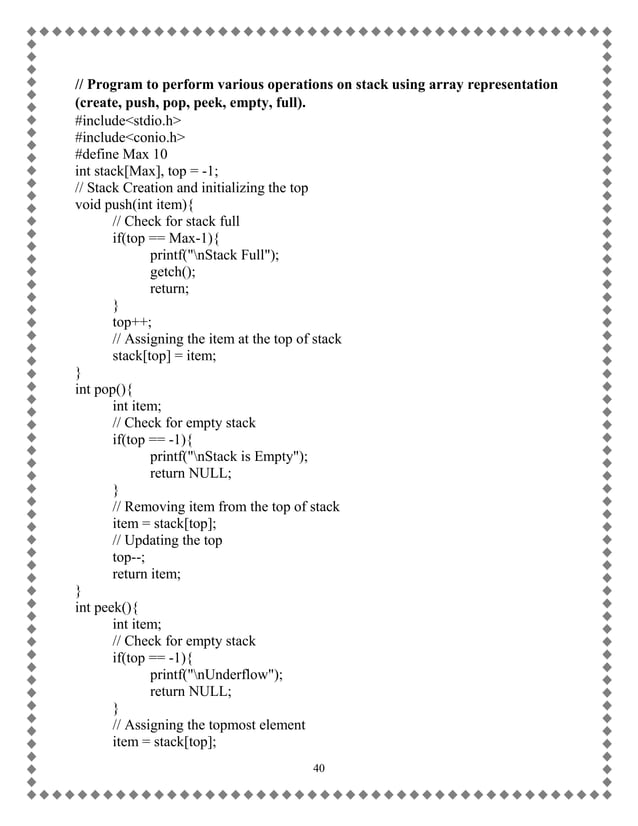 Data Structures Practical File | PDF | Programming Languages | Computing
