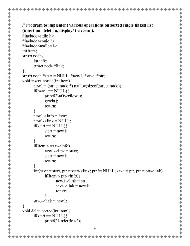 Data Structures Practical File 