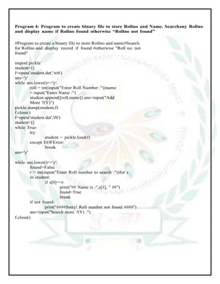 Practical File Grade 12.pdf | Programming Languages | Computing