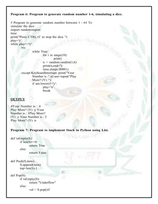 Practical File Grade 12.pdf | Programming Languages | Computing