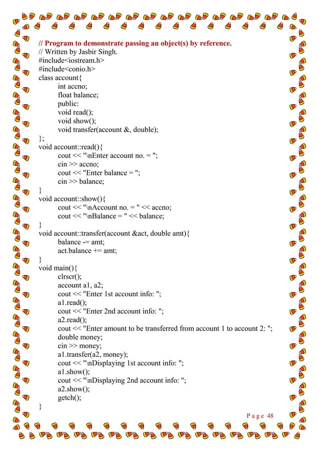 Object Oriented Programming Using C Practical File Pdf