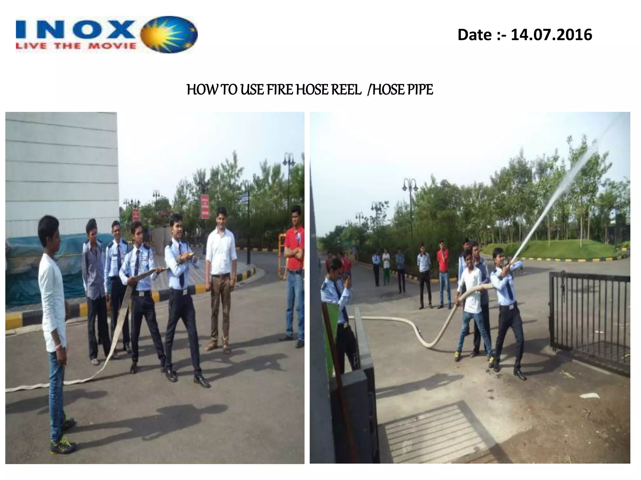 Practical fire fighting training raipur city centre mall (inox) ambuja ...