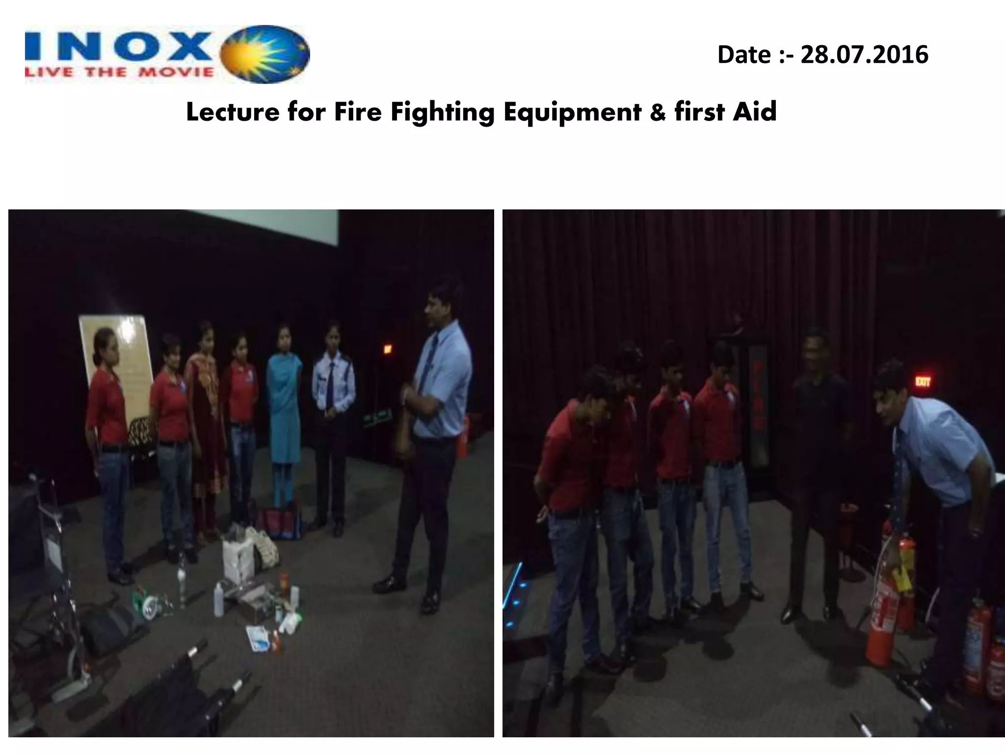 Practical fire fighting training raipur city centre mall (inox) ambuja ...