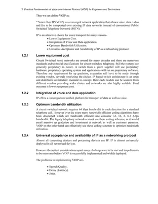 Practical Fundamentals of Voice over IP (VoIP) for Engineers and Technicians | PDF