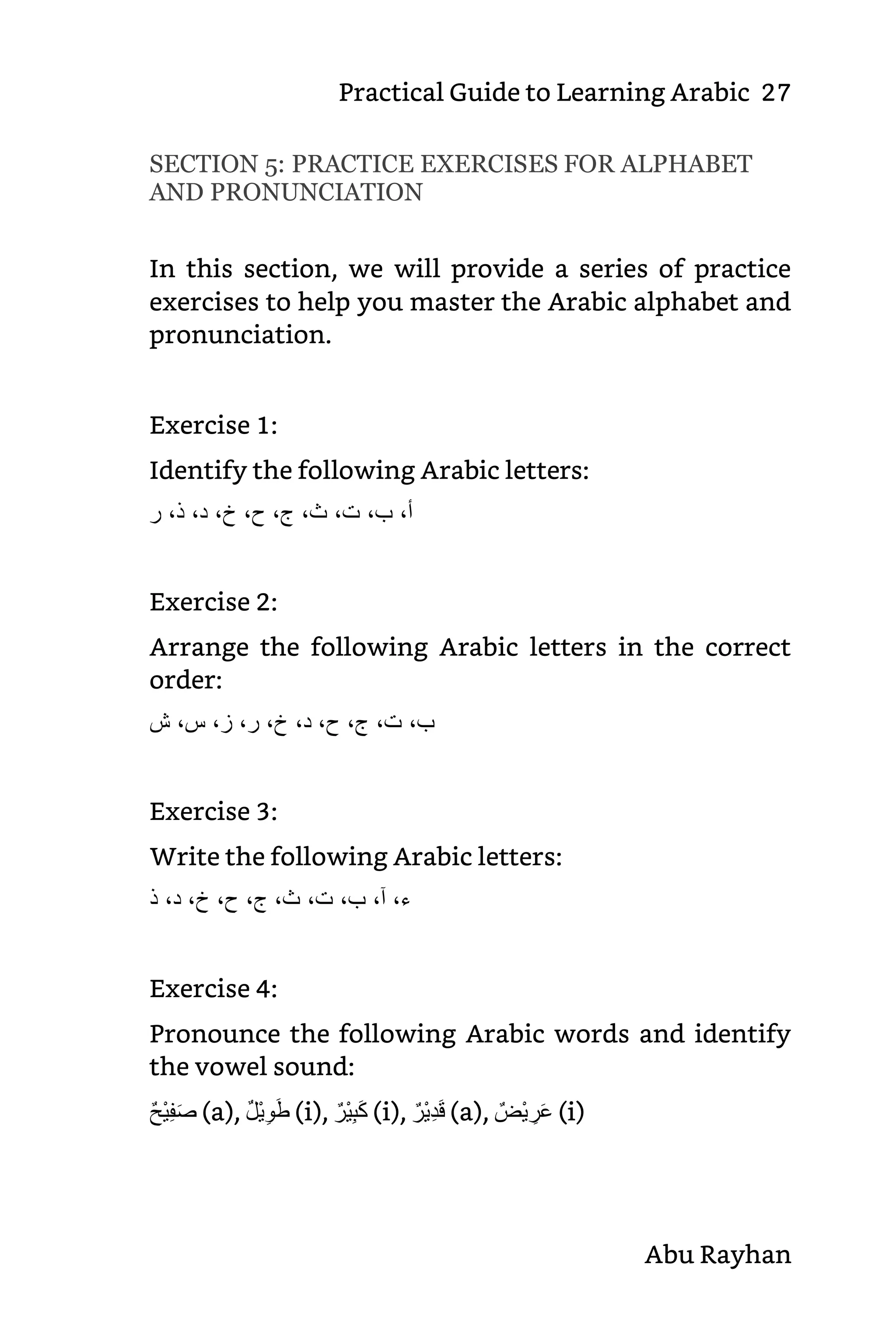 Practical Guide to Learning Arabic | PDF