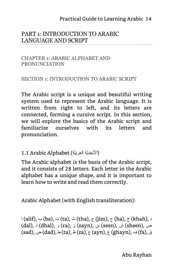 Practical Guide to Learning Arabic | PDF