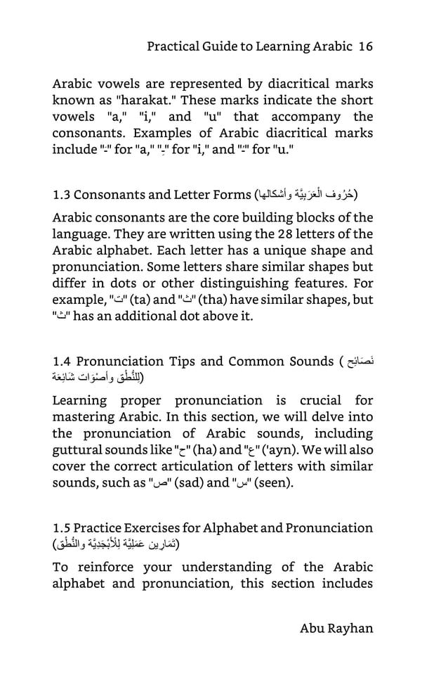 Practical Guide to Learning Arabic | PDF