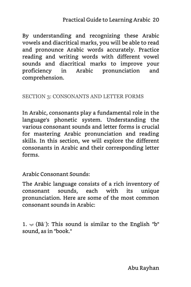 Practical Guide to Learning Arabic | PDF
