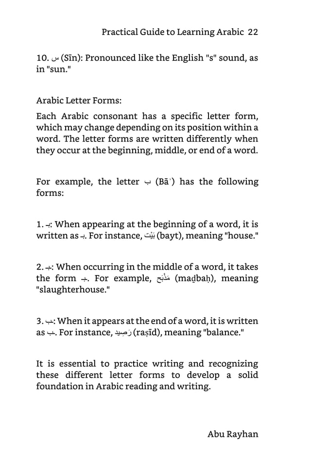 Practical Guide to Learning Arabic | PDF