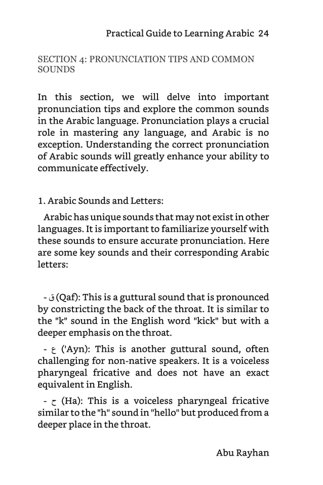 Practical Guide to Learning Arabic | PDF
