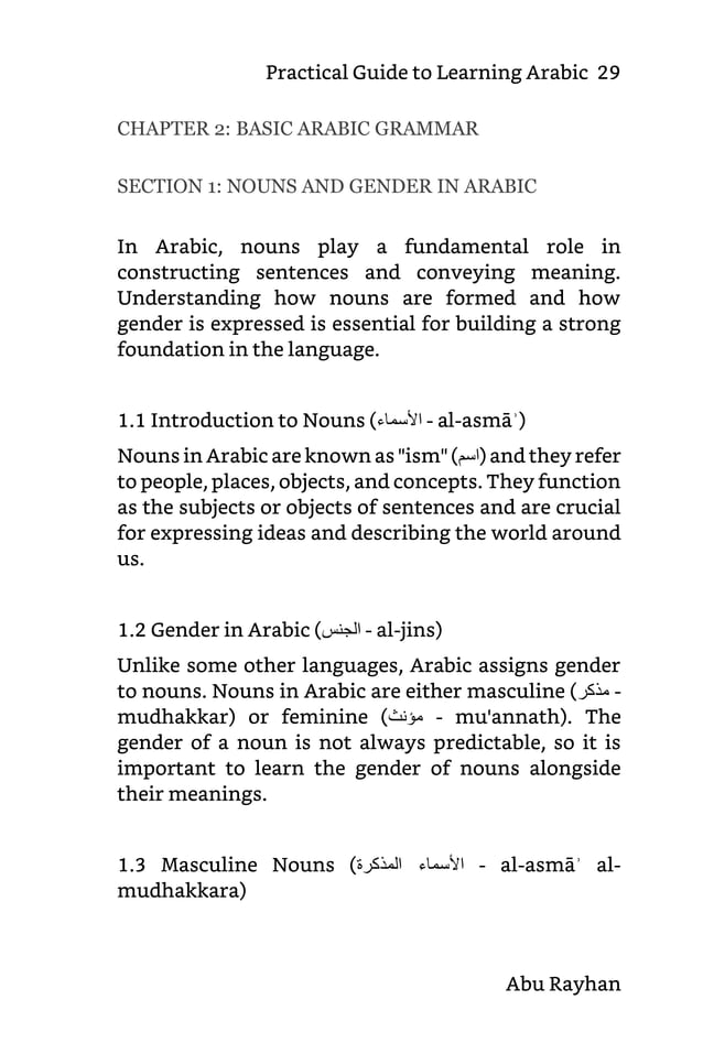 Practical Guide to Learning Arabic | PDF
