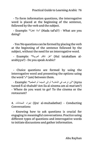 Practical Guide to Learning Arabic | PDF