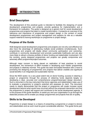 Practical Guide to Programme/Project Design | PDF