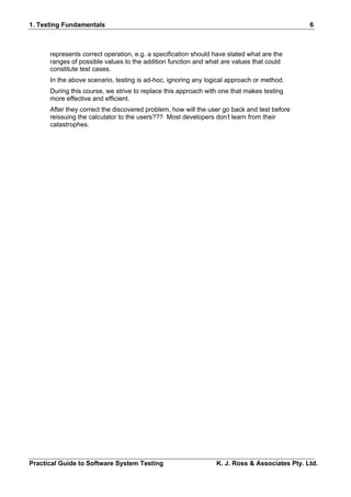 Practical Guide To Software System Testing | PDF