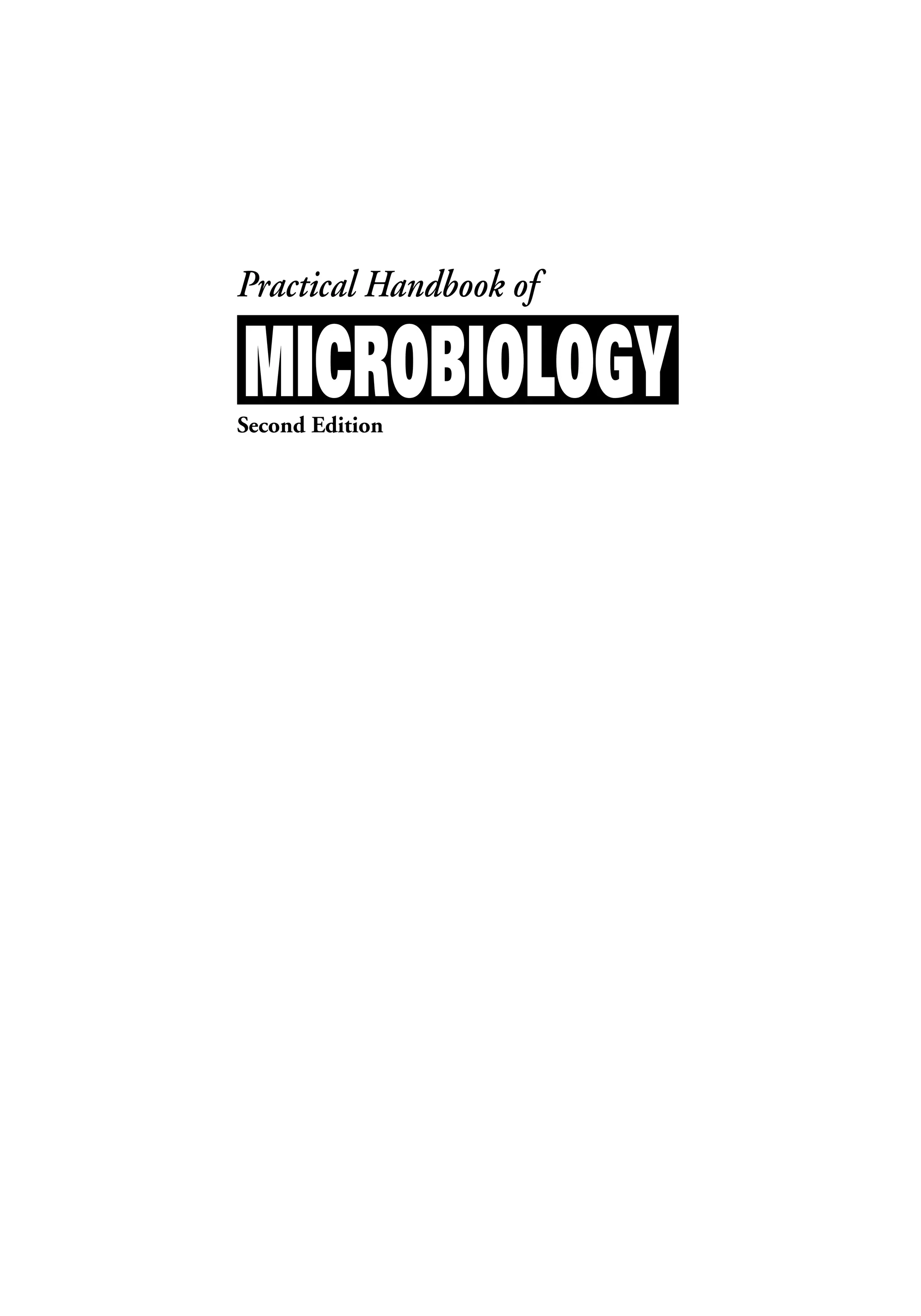 Practical handbook of microbiology | PDF