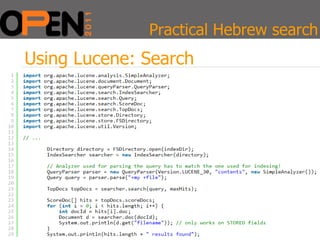 Practical hebrew search | PPT