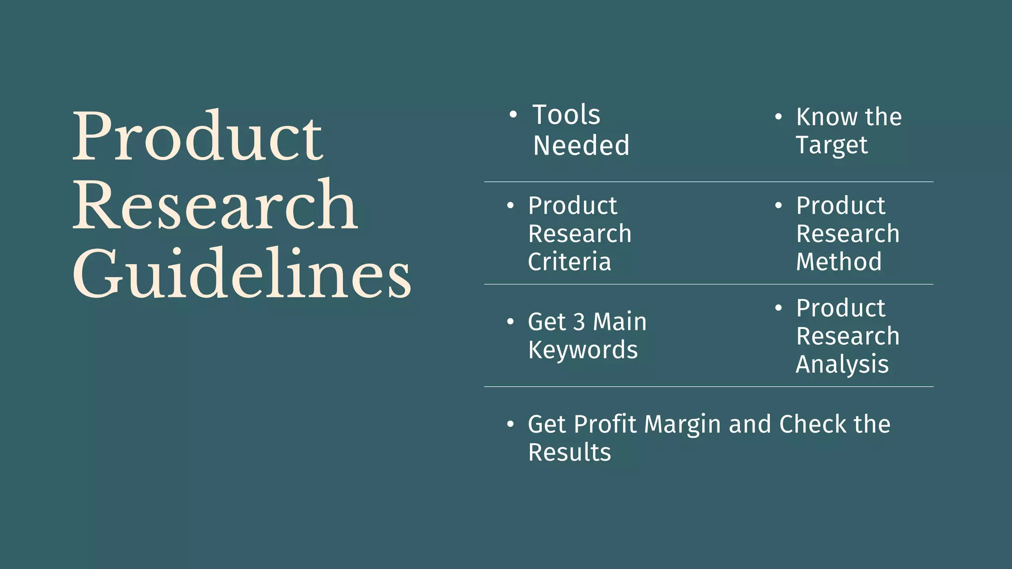 Product Research | PPT