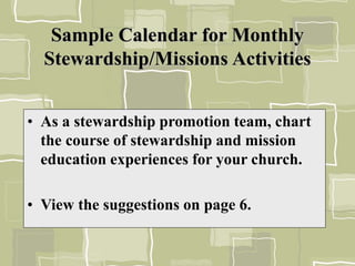 Practical Ideas - Two Year Stewardship Program | PPTX | Christianity ...