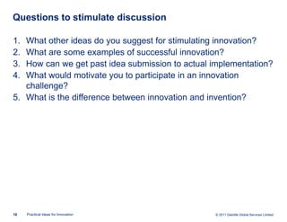 Practical ideas for innovation | PPTX