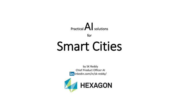 Deep Learning (DL) Solutions for Smart City use cases | PPT