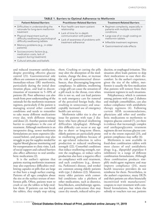 Practical Insights Into Improving Adherence to Metformin Therapy in ...
