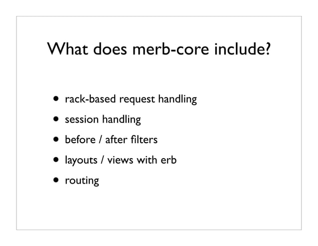 Practical Intro Merb | PPT