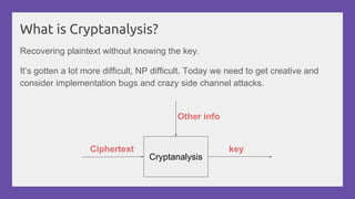 Practical intro to cryptanalysis | PPT