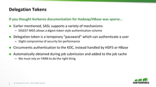 Practical Kerberos with Apache HBase | PPTX | Cloud Computing | Internet