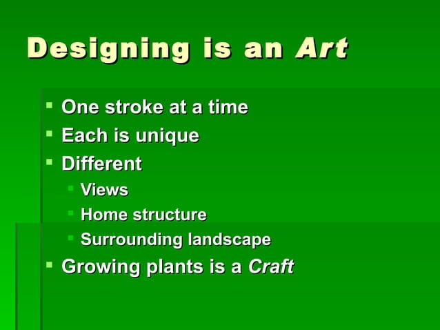 Practical Landscape Design Class | PPT