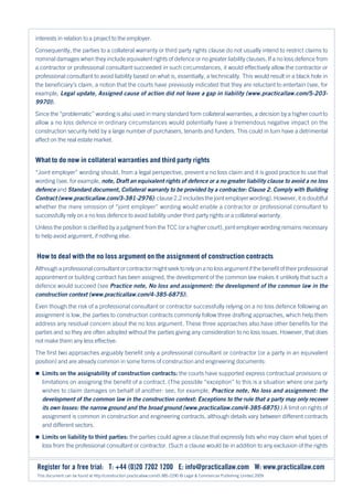 PLC: No loss argument in construction claims | PDF