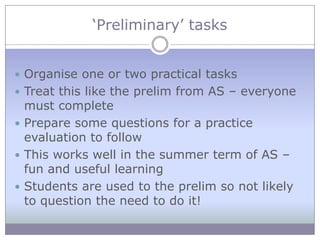Practical learning activities | PPT