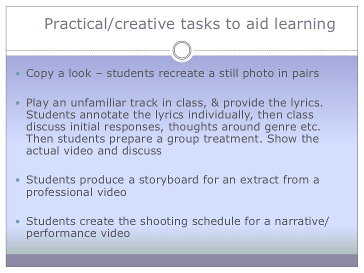 Practical learning activities
