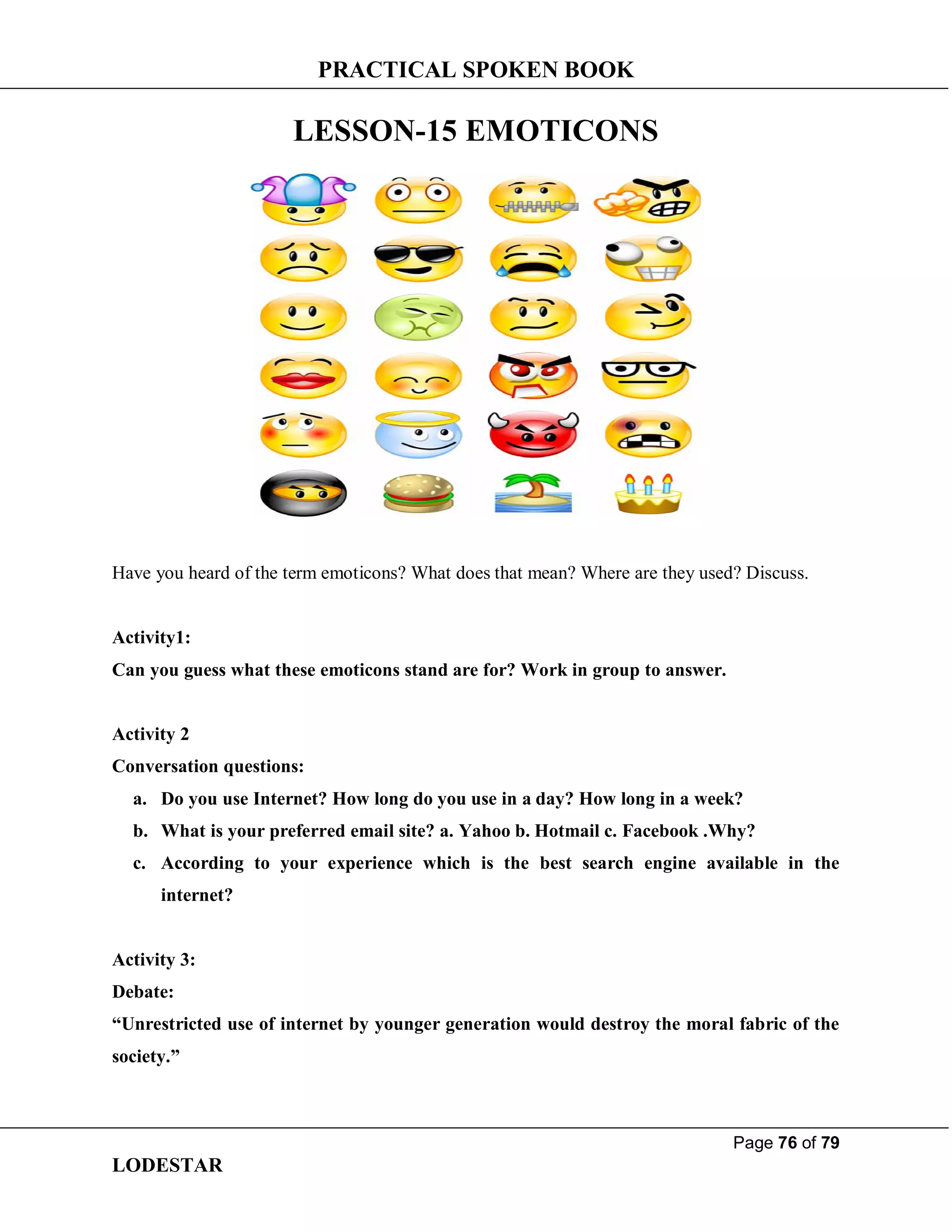 Practical lesson 15 | PDF