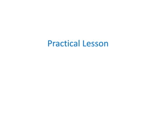 Practical lesson design a car | PPTX